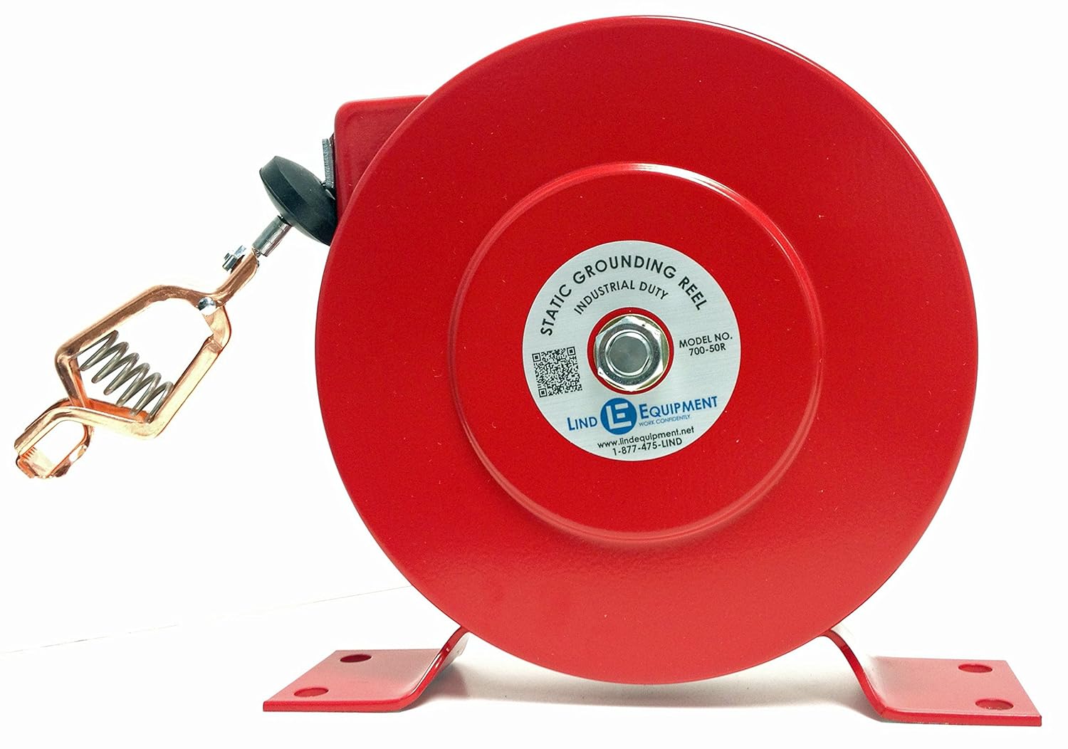 Lind Equipment 700-50R Industrial Static Grounding Reel, 50', Plated ...