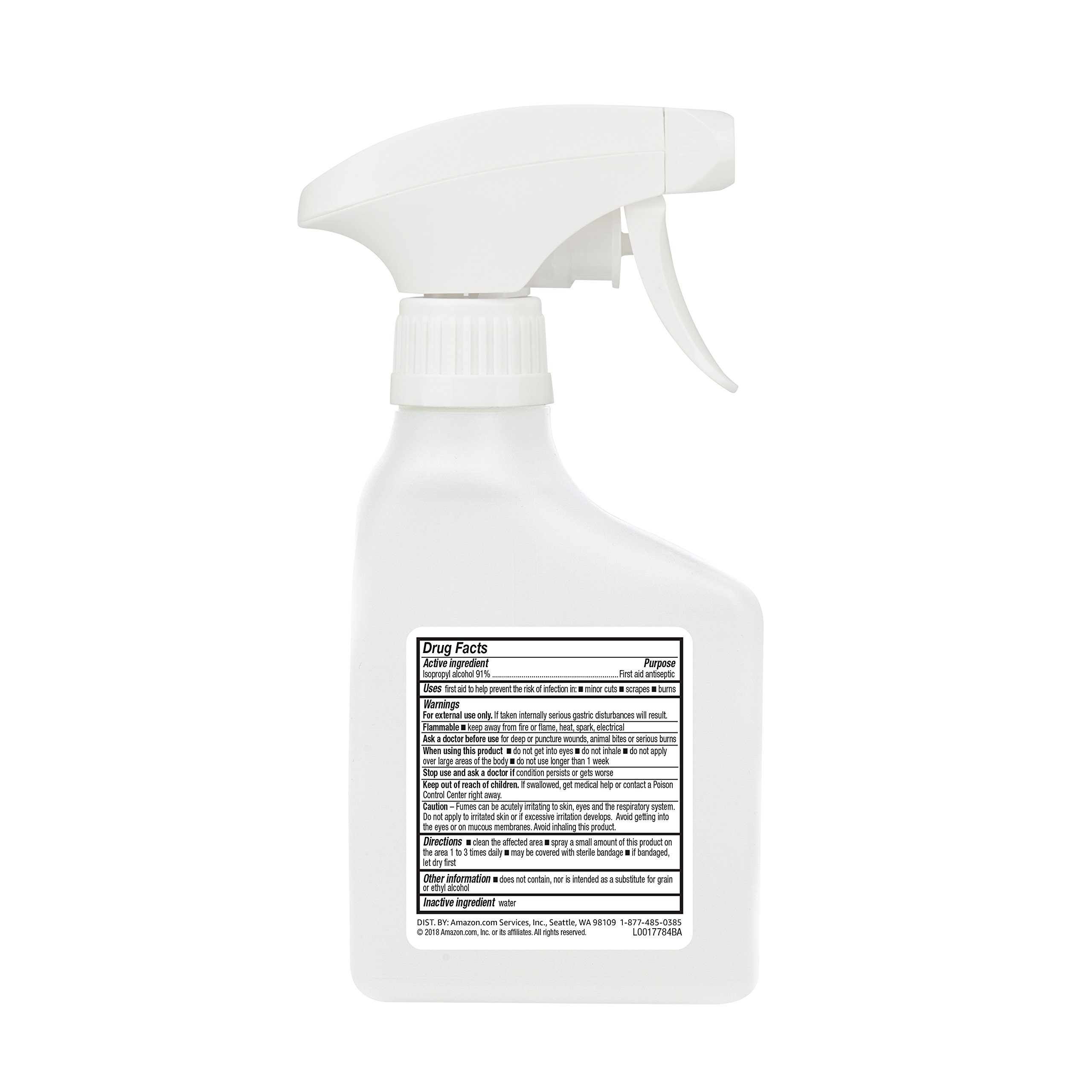 Amazon Brand - Solimo 91% Isopropyl Alcohol First Aid Antiseptic Spray ...