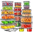 Amazon.com: HOMETALL 40 PCS Food Storage Containers with Lids Airtight, 100% Leakproof Plastic ...