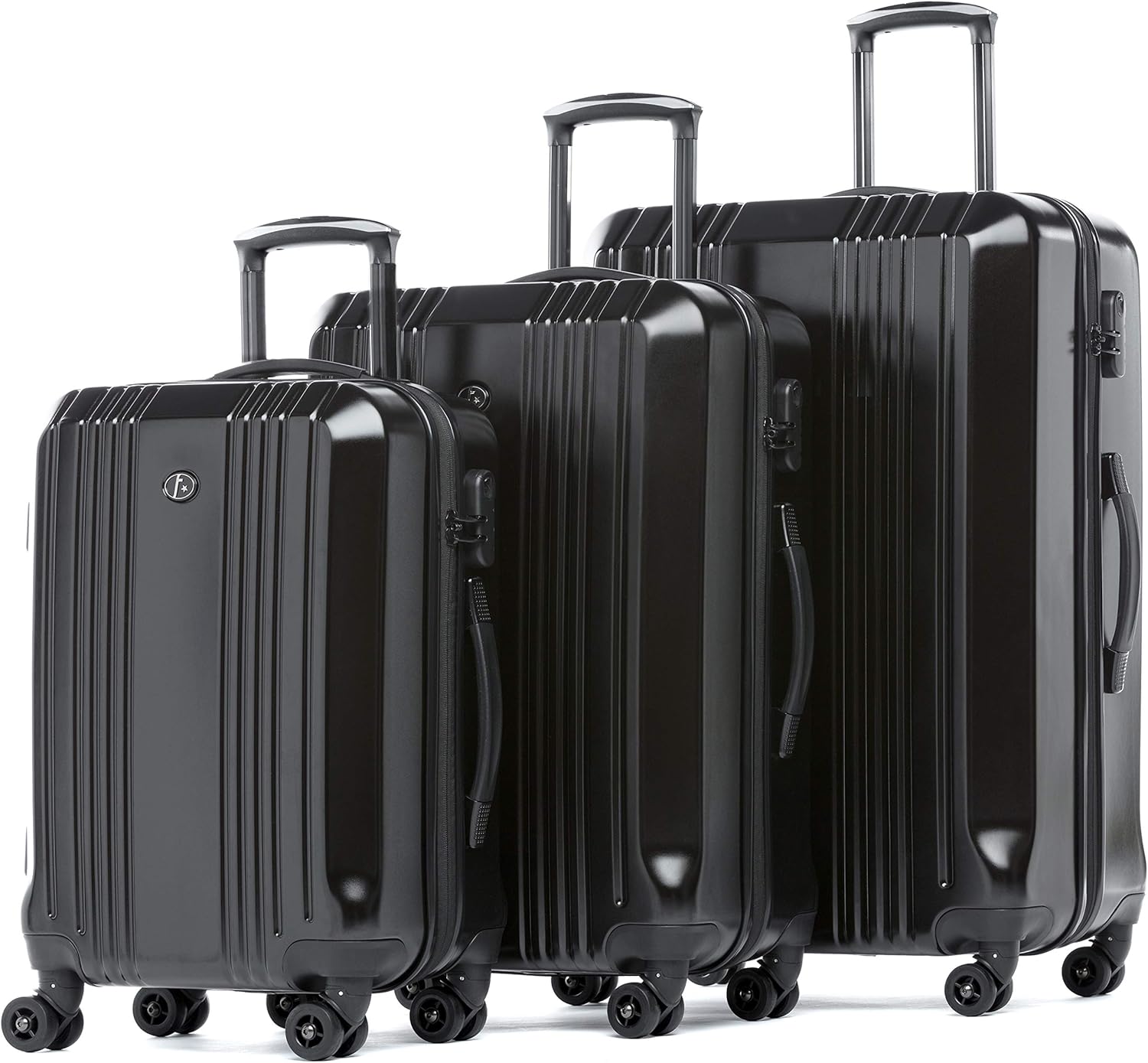FERGÉ Luggage Set 3 Piece Hard Shell Travel Trolley Cannes Suitcase Set ...