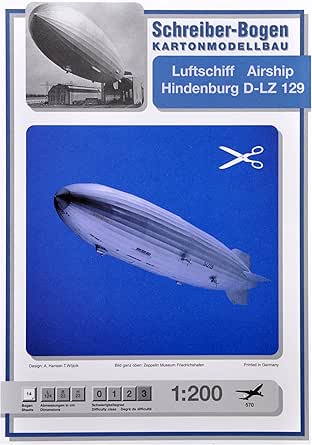 Amazon.com: Schreiber-Bogen Airship Hindenburg D-LZ 129 Card Model ...