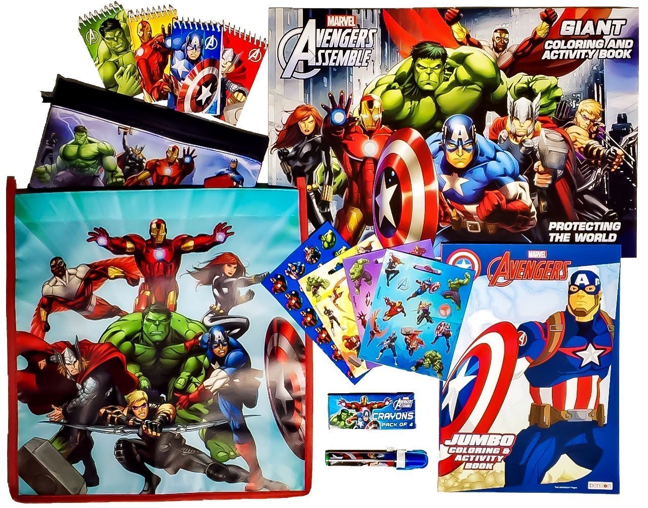 Disney Marvel Avengers Bundle Giant Coloring Book Jumbo Activity Bk ...