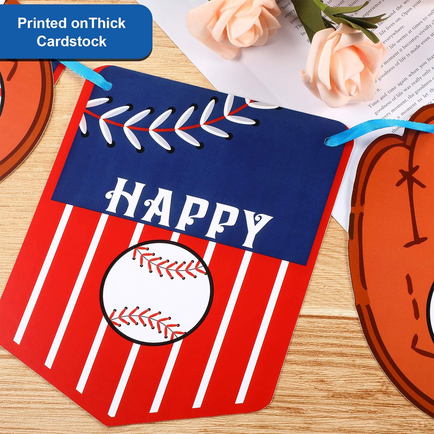 Baseball Theme Birthday Banner Baseball Happy Birthday Bunting Banner ...