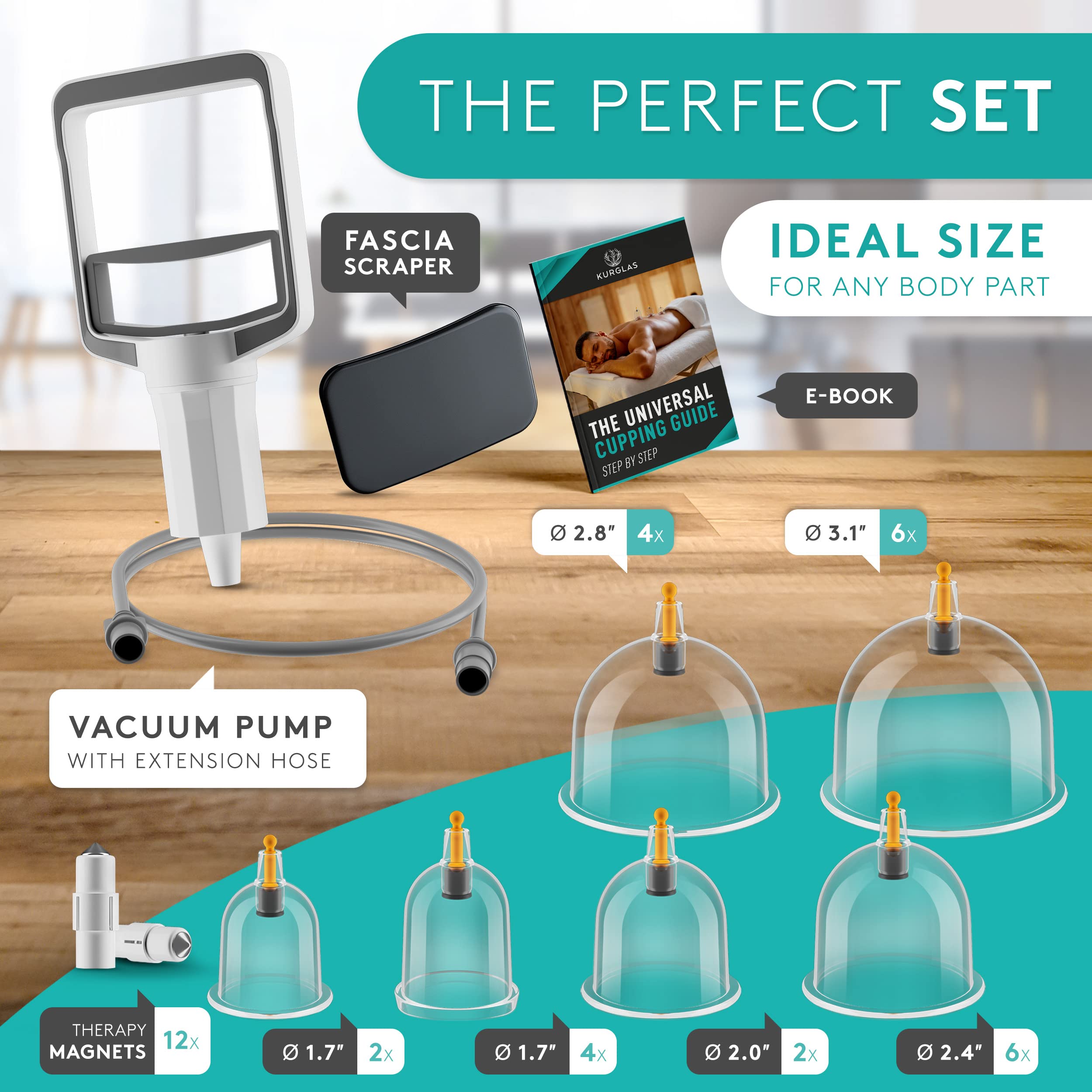 Mua KURGLAS Professional Cupping Therapy Set [24 Cups] - Cupping ...