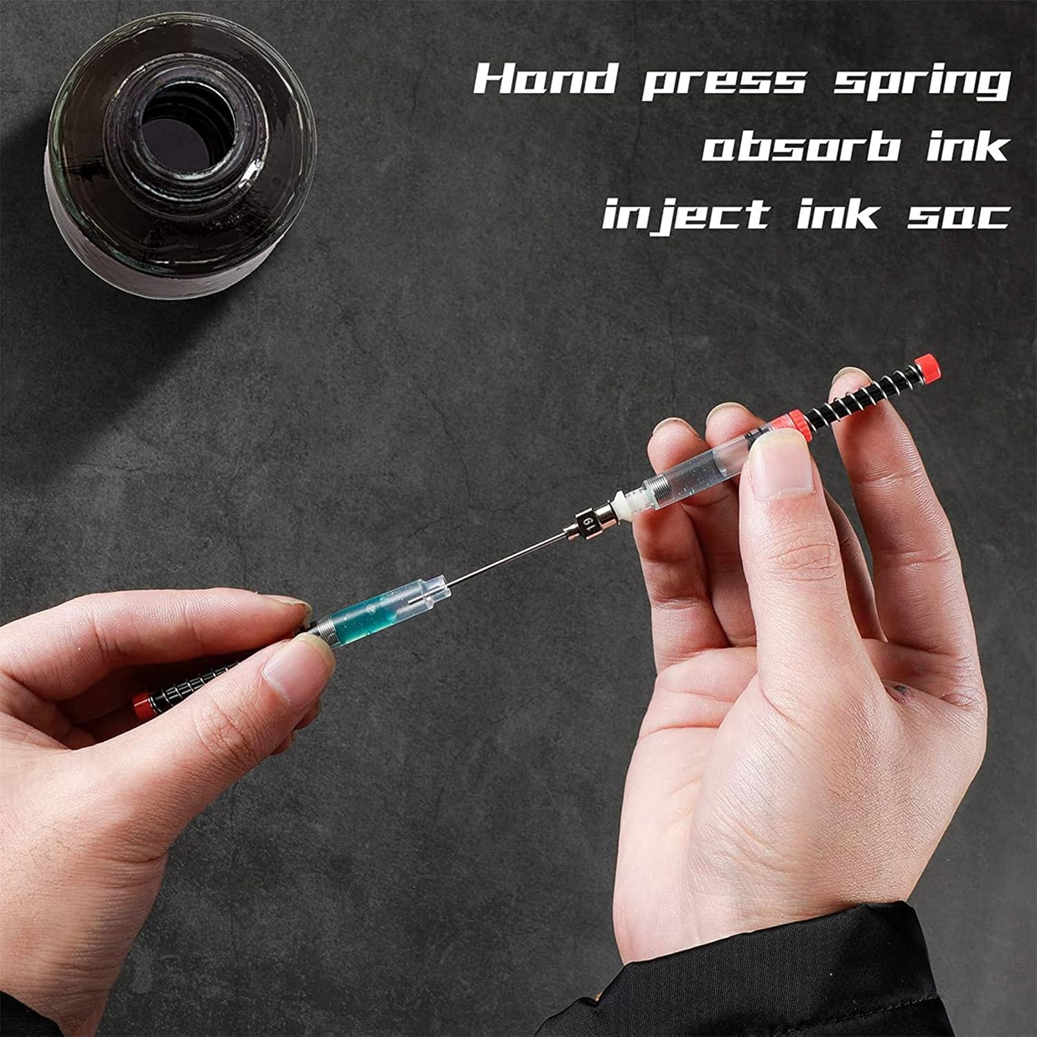 5 Pieces Ink Syringe Filler Fountain Pen Spring Ink Auxiliary Absorber ...