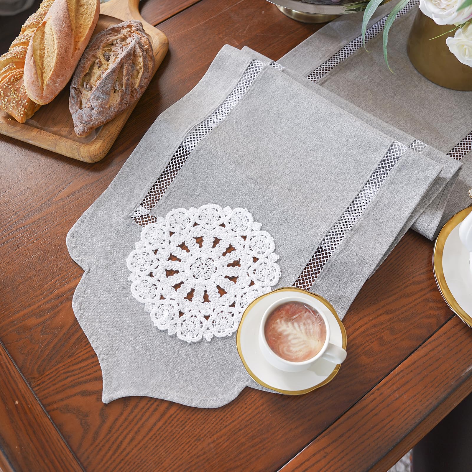 ARTBLOSS Table Runner Handmade Crochet Table Runners with Vintage ...