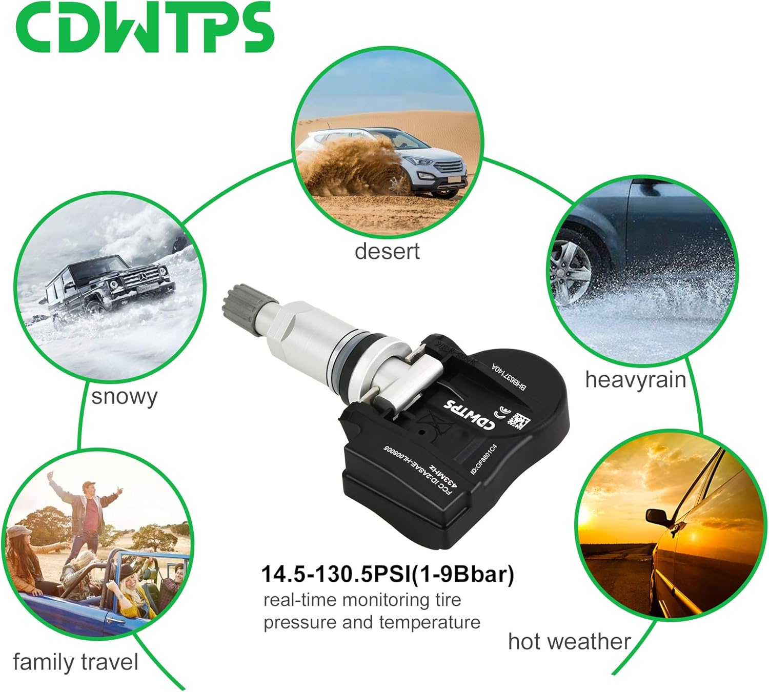 CDWTPS Car Tire Pressure Sensor BHB637140A Tire Pressure Monitoring ...