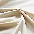 Amazon.com: Solid Drapery/Upholstery Soft Velvet Fabric Color Ivory by ...