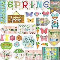 Amazon.com: Spring Bulletin Board Decorations Set Watercolor Hello ...