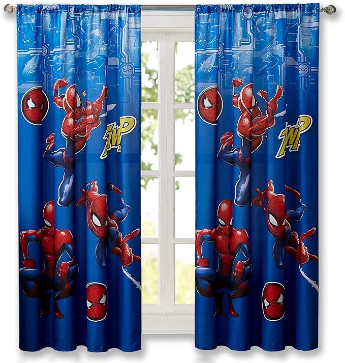 Kid's Curtains 2 Panel Marvel Super Hero Adventures Spiderman ...