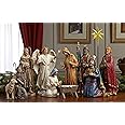 Amazon.com: Nativity Scene Set with 11 Pieces - Magi, Angel, Shepherds ...
