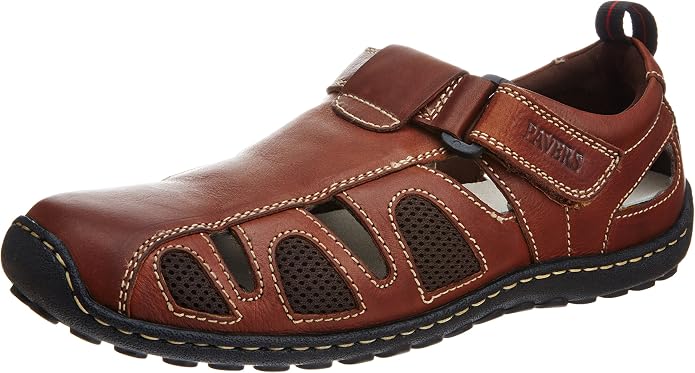 Pavers England Men's Brown Leather Sandals and Floaters - 11 UK: Buy ...