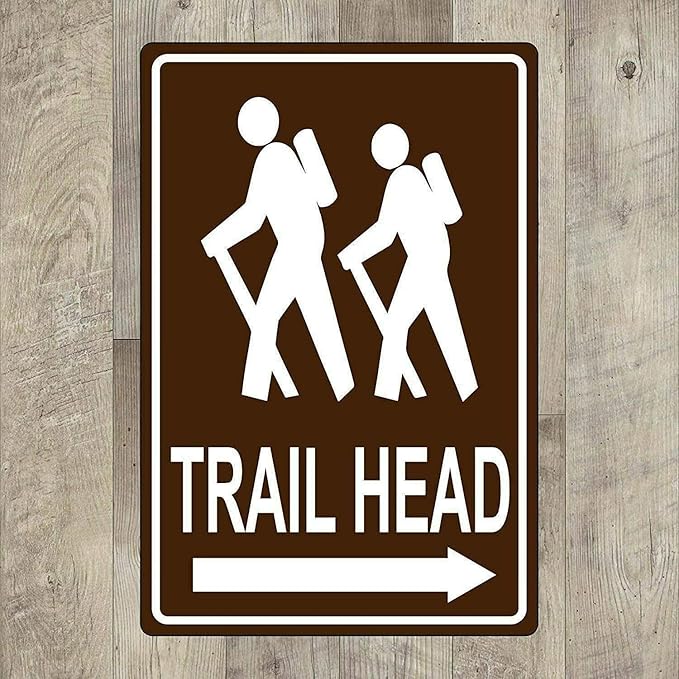 Trailhead Hiking National Park Camping Hiking Outdoors Metal Sign ...