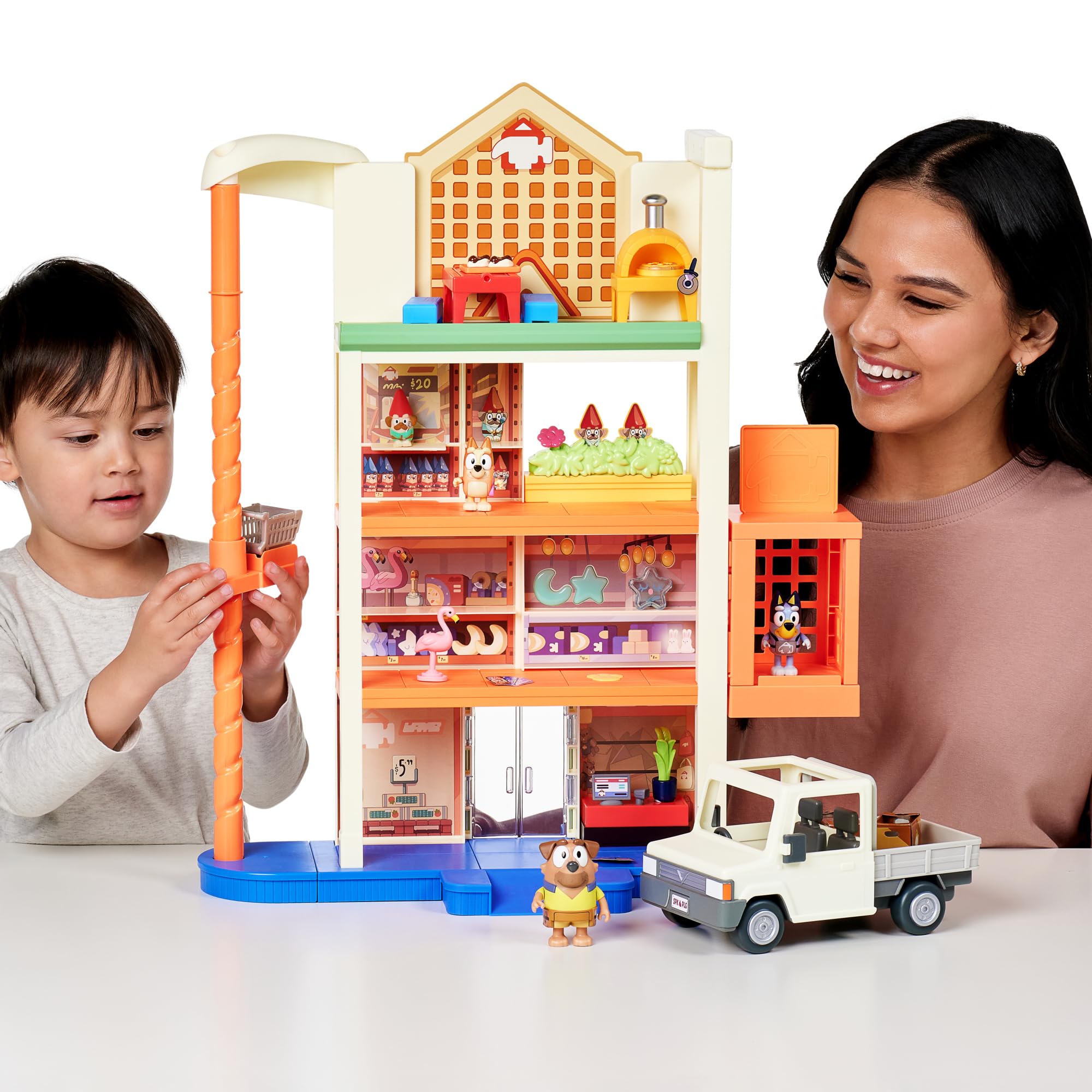 Mua Bluey Hammerbarn Shopping Center Mega Set, 4 Level, 22" Tall ...