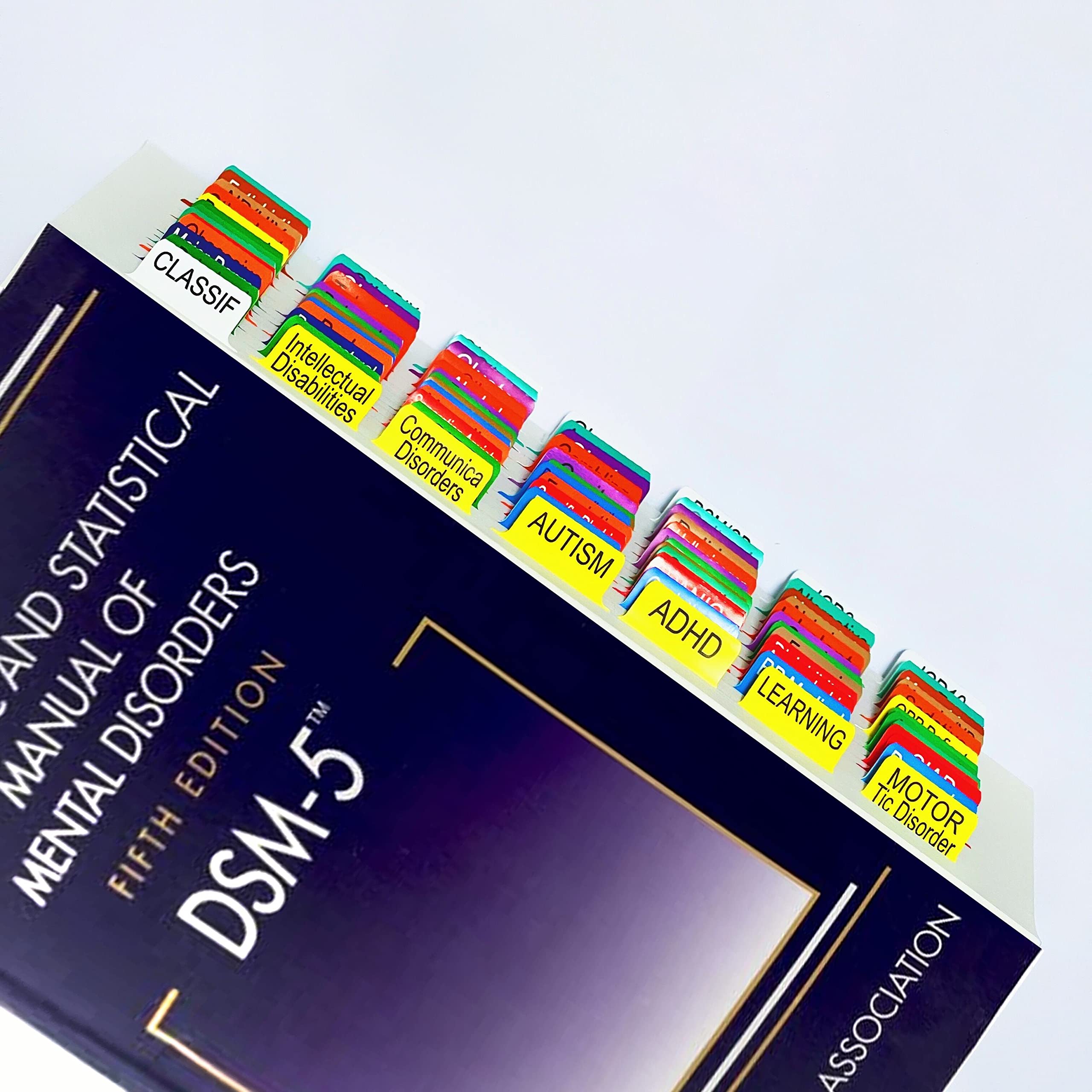 Mua Index Tabs for DSM-5, 96 Diagnoses Disorders Guide Colored Tabs ...