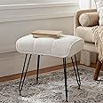 Amazon.com: EBENCHICO Sherpa Vanity Stools, Teddy Fur Foot Stools ...