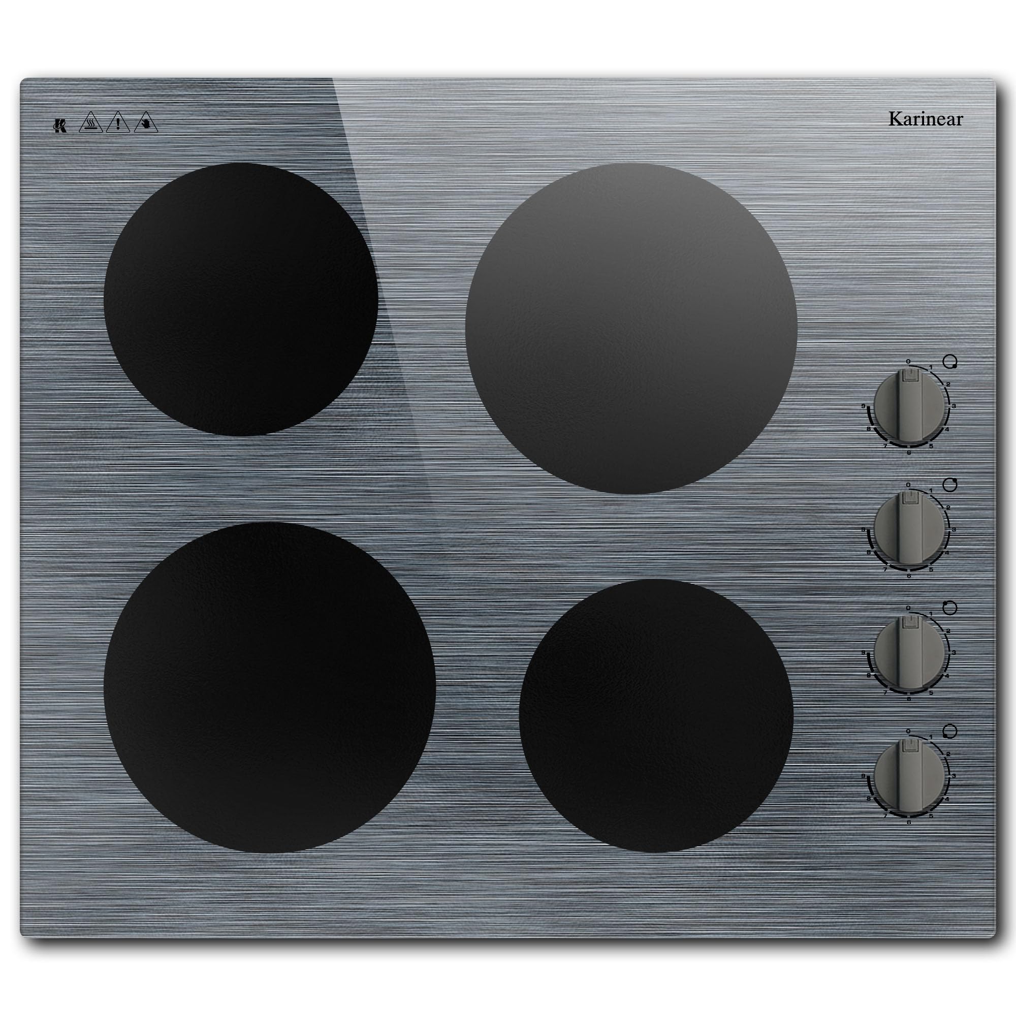 Karinear Electric Cooktop 24 Inch, 4 Burners Electric Stove Knob ...