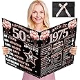 Amazon.com : Yatufom Large 50th Birthday Card with Envelope, Happy 50th Birthday Decorations for ...