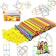 Amazon.com: Straw Constructor STEM Building Toys 800 pcs-Colorful ...
