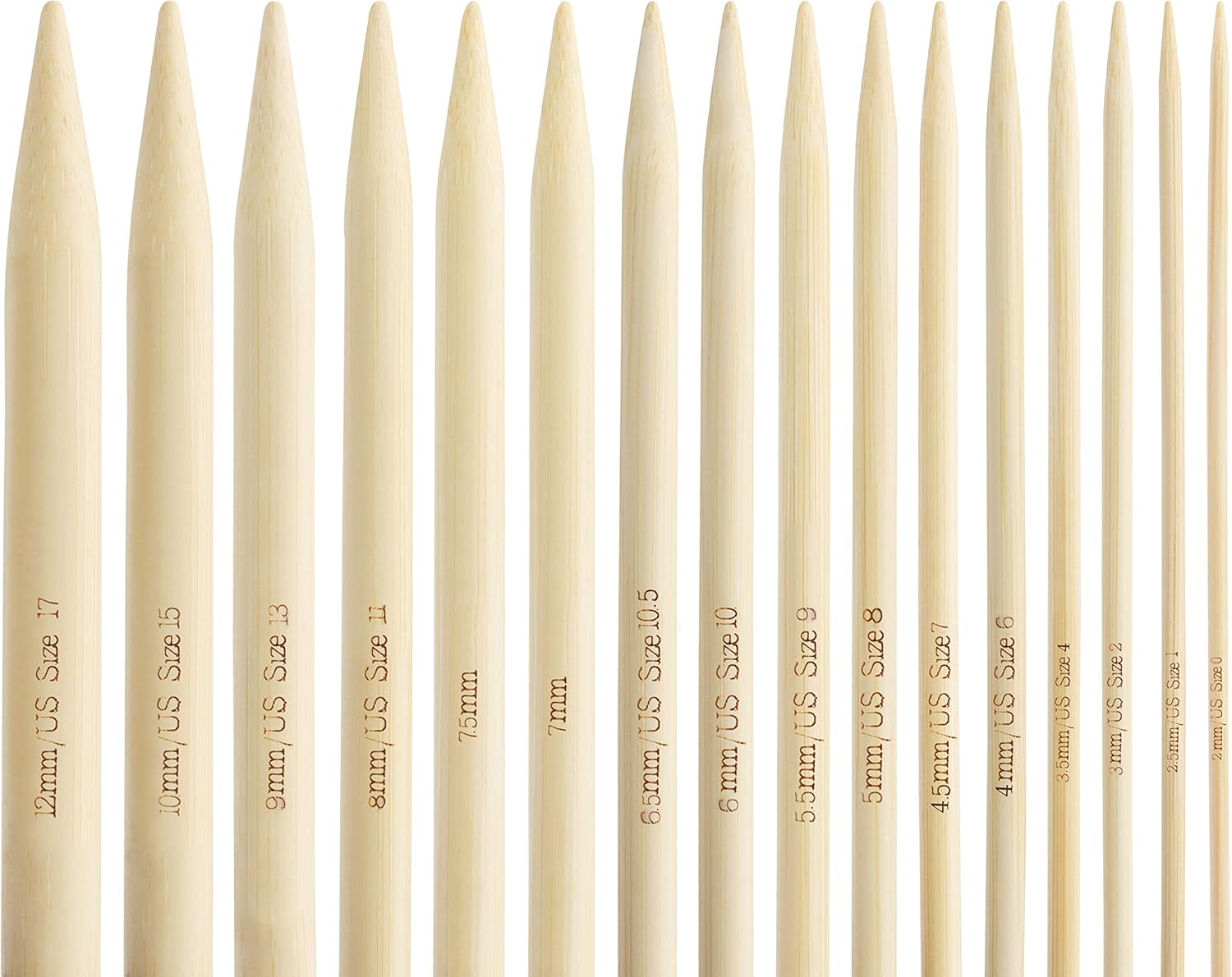 Curtzy Bamboo Circular Knitting Needles Set with Storage Pouch (16 ...