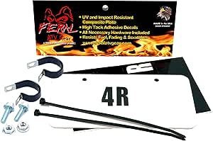 Amazon.com: FERAL ATV Gear License Plate Kits (White or Black ...