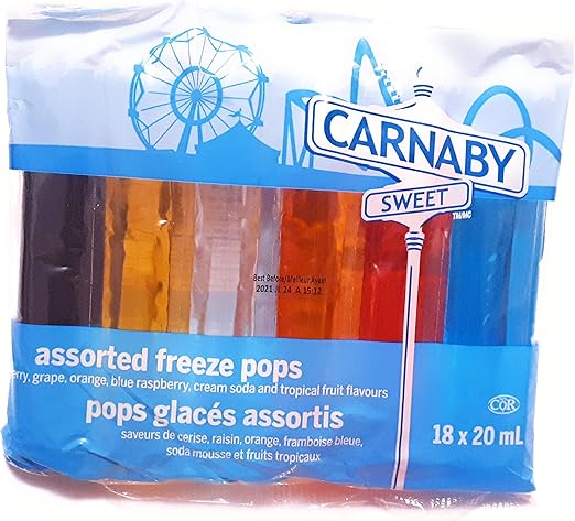 Assorted Freeze Pops 18 x 20 ml: Amazon.ca: Grocery