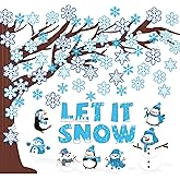 Amazon.com: 58 Pcs Winter Cutouts Classroom Bulletin Board Decoration ...
