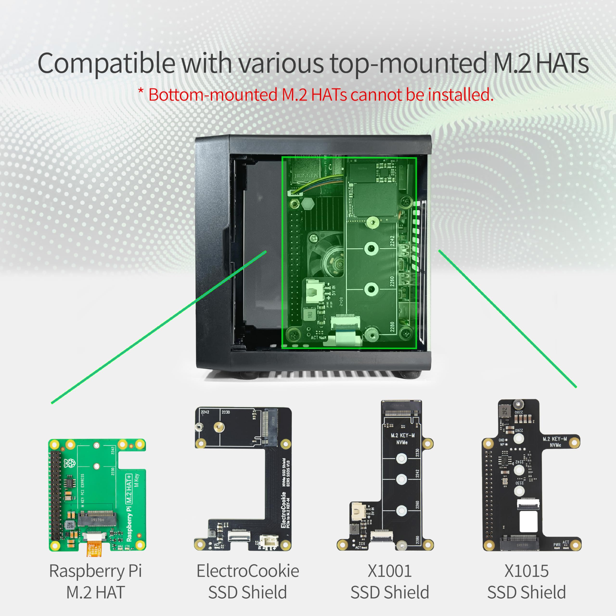 ElectroCookie Mini PC Case For Raspberry Pi 5 With Active RGB Lighting ...