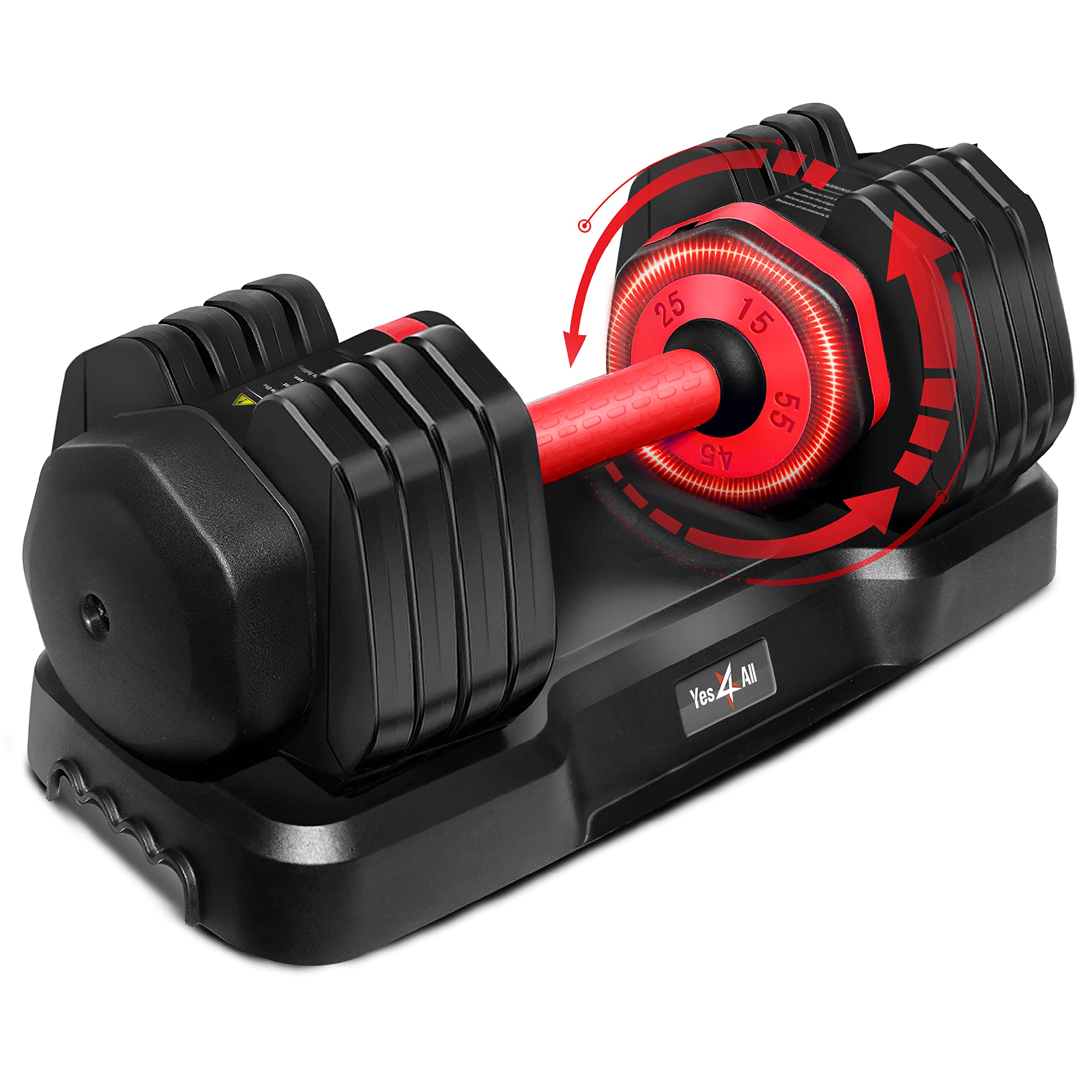 Yes4All One Second Multi Weight Adjustable Dumbbells Set of 2 for ...