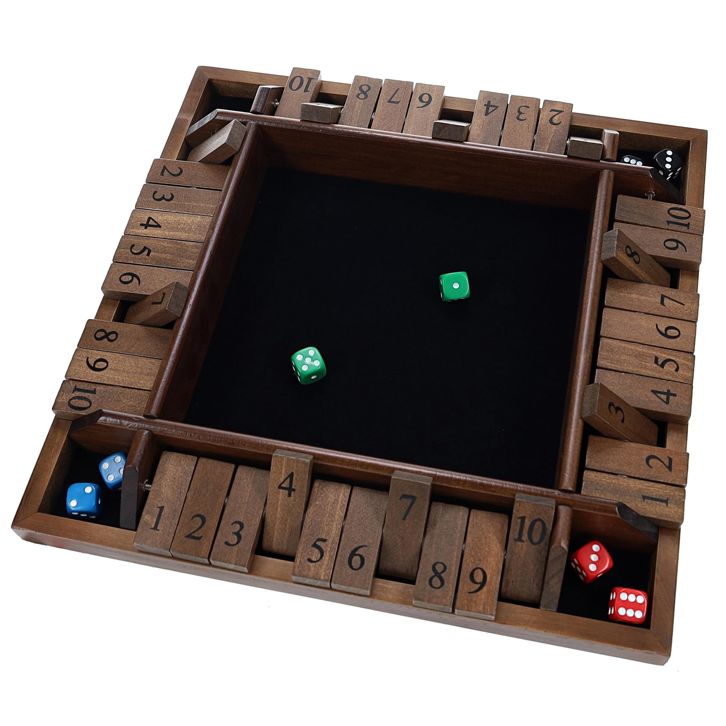 Mua WE Games 14 inch 1-4 Player Shut The Box Wooden Board Game, Walnut ...