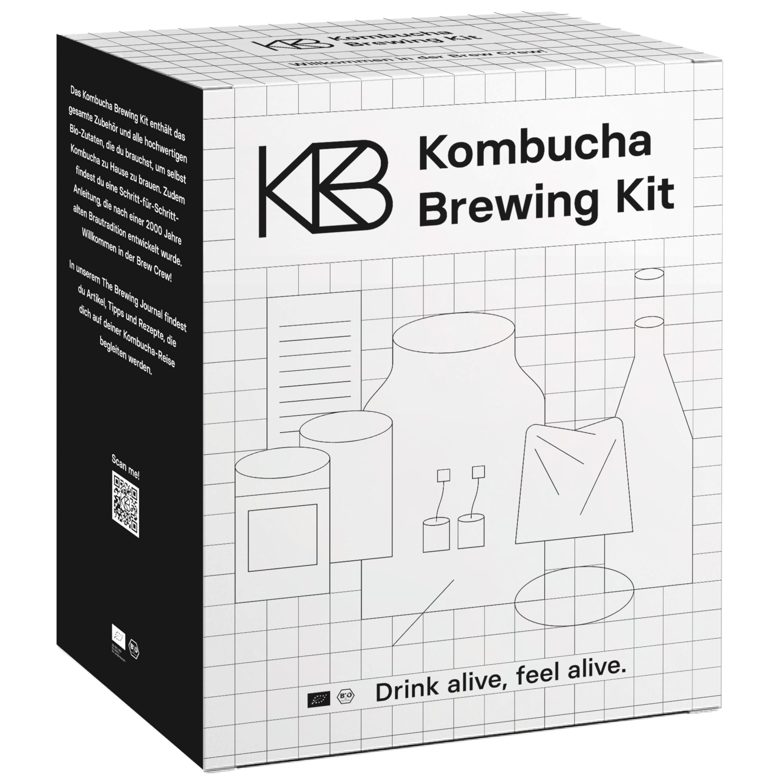 Mua Kombucha Brewing Kit Organic, Kombucha Starter Set with Bio-SCOBY ...