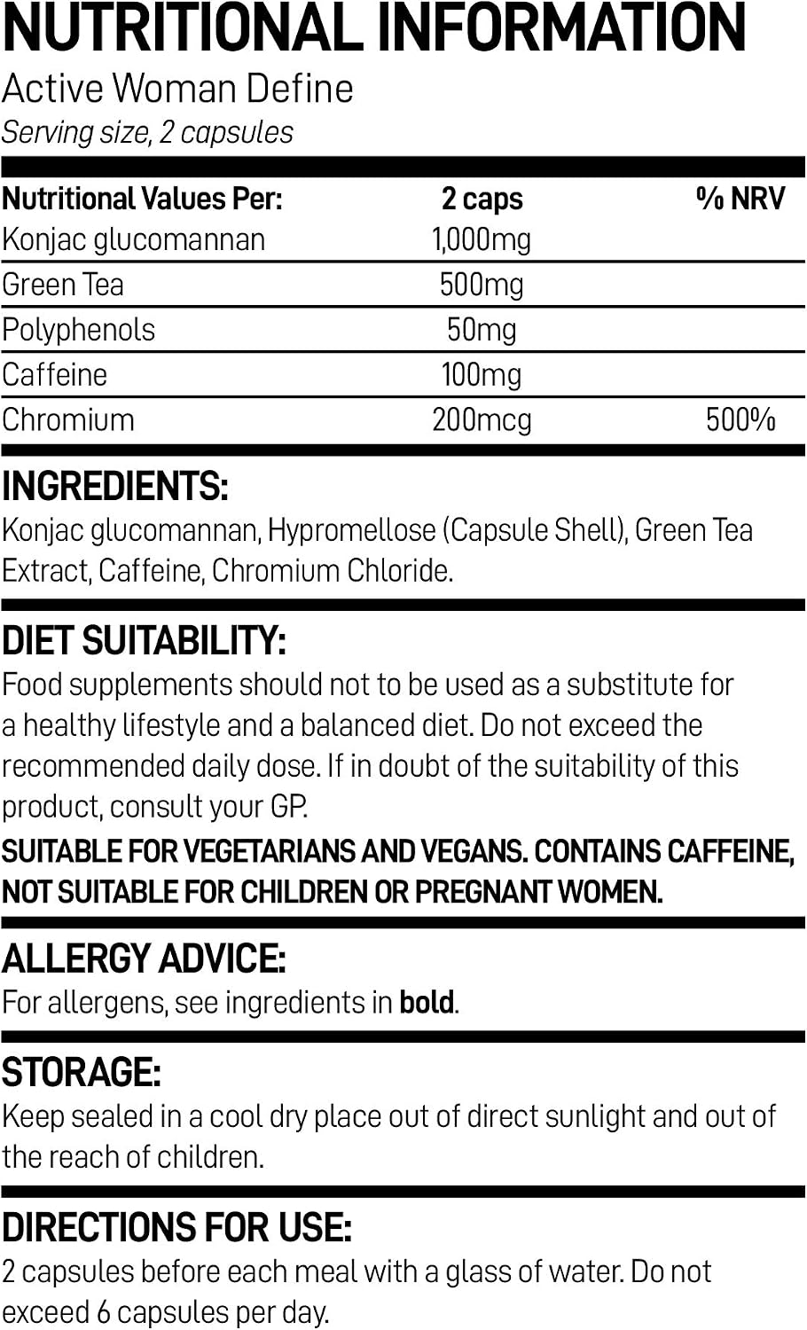 Active Woman: Define. Weight Loss Fat Burner to Fight Cravings. 60 ...