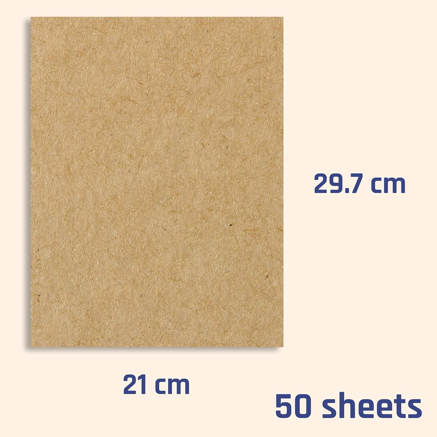 50 Sheets, Brown Kraft Paper Card A4-200gsm – BigaMart