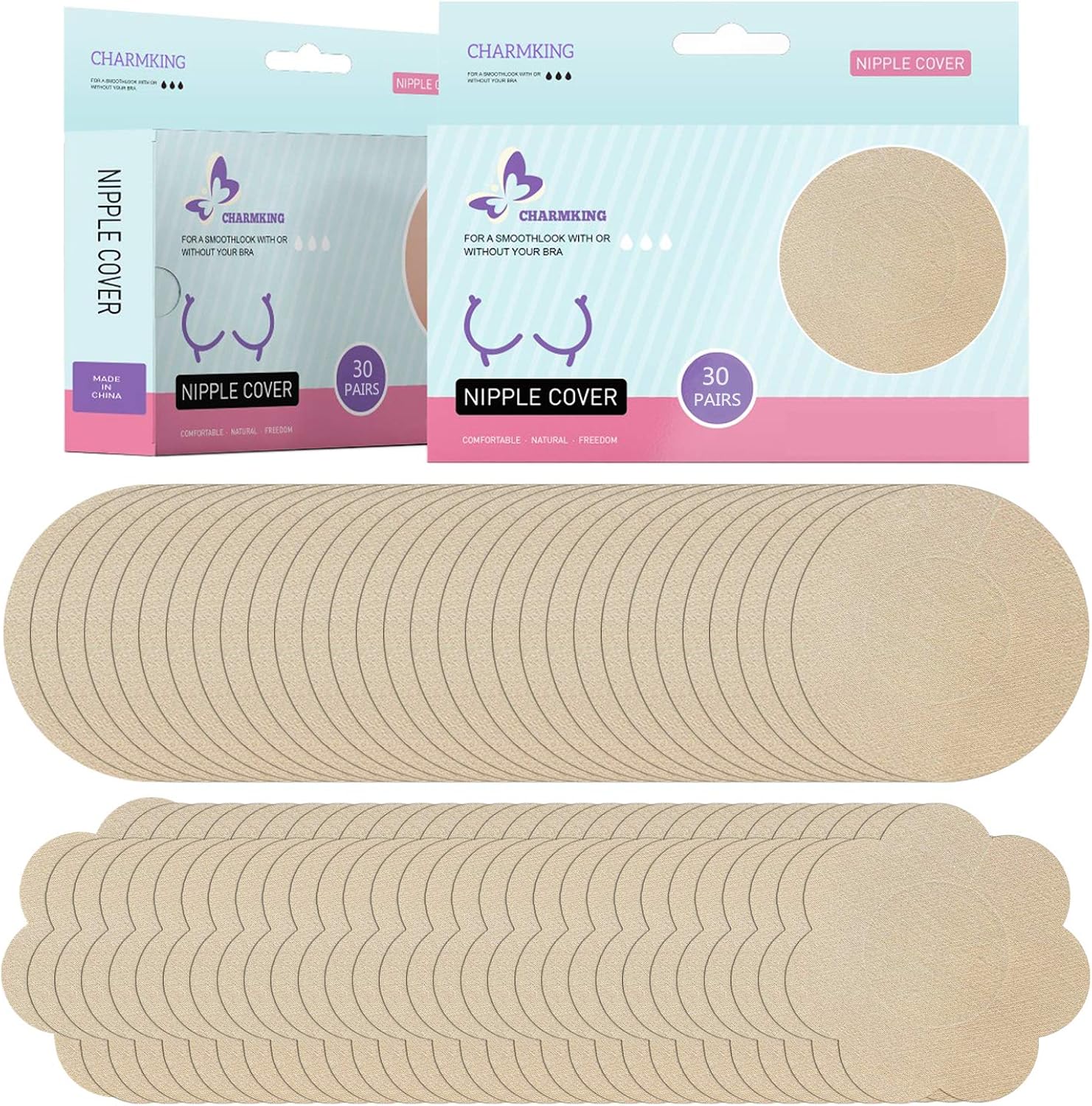 Nipple Covers Celamirio Black - 10 Pairs Disposable Pasties (5 Satin ...