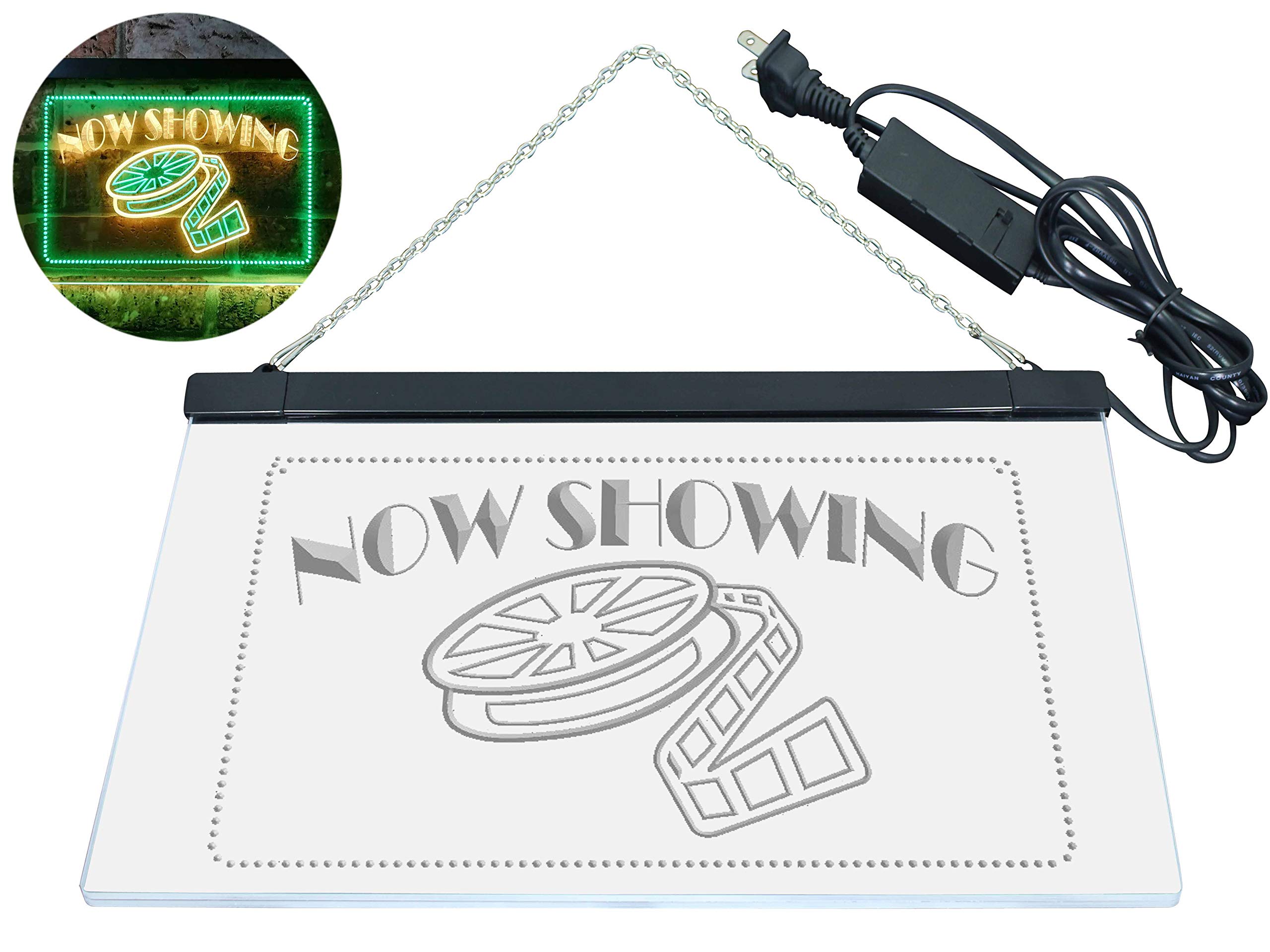 ADVPRO Now Showing Film Movie Home Theater Dual Color LED Neon Sign ...