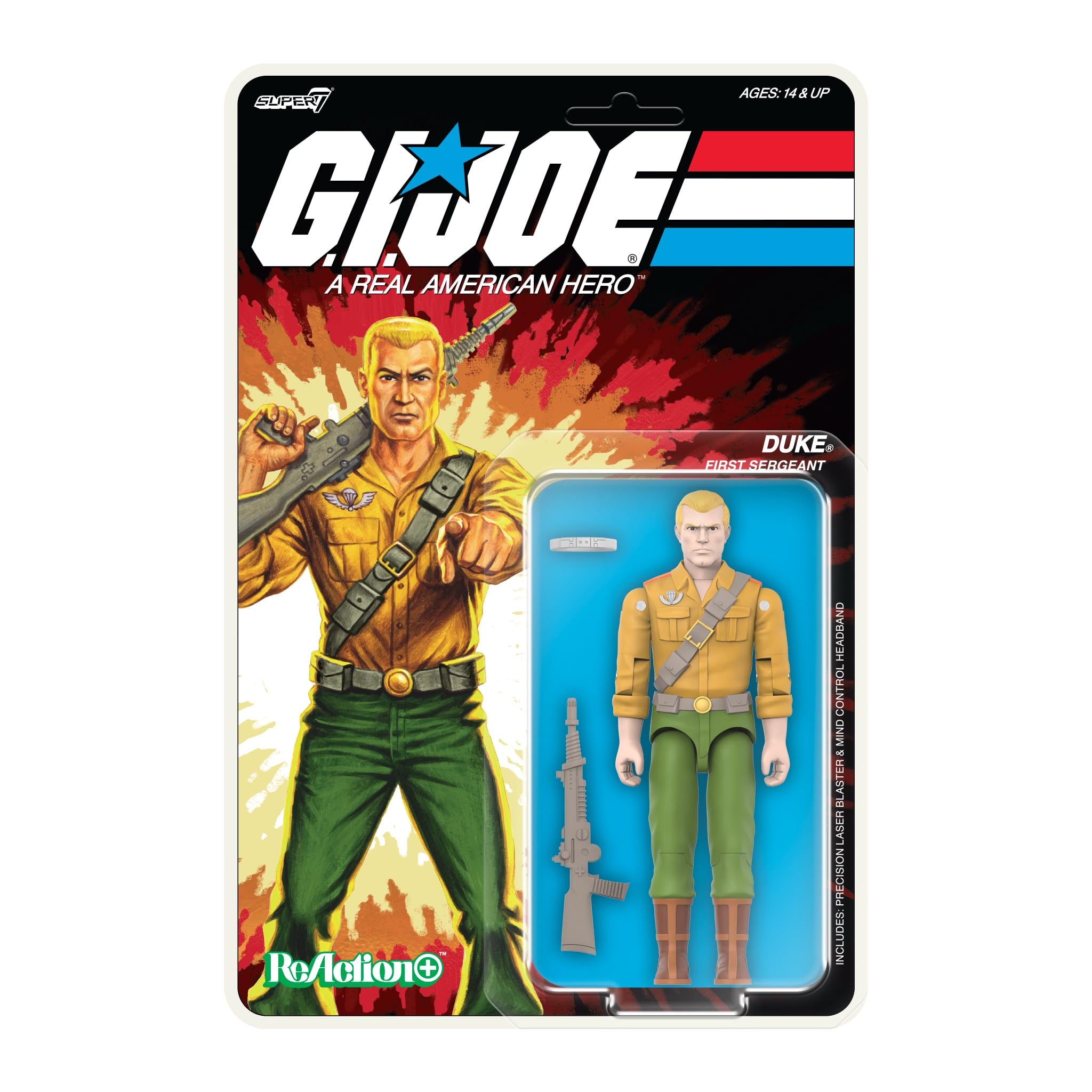 Super7 Reaction+ G.I. Joe Duke (Cartoon) - 3.75" G.I. Joe Action Figure ...