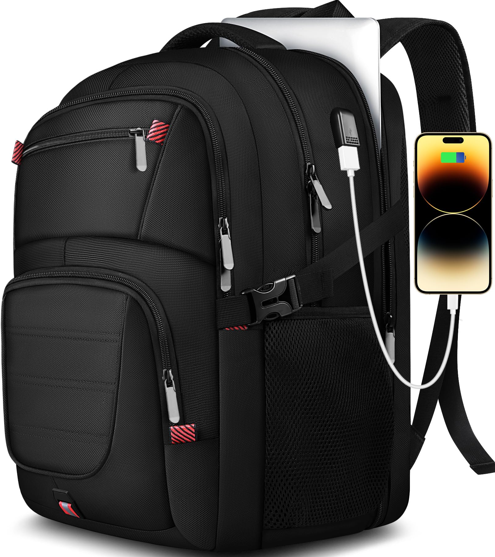 ZMMMA Extra Large Backpack, 50L Travel Backpack, 17 inch Laptop ...