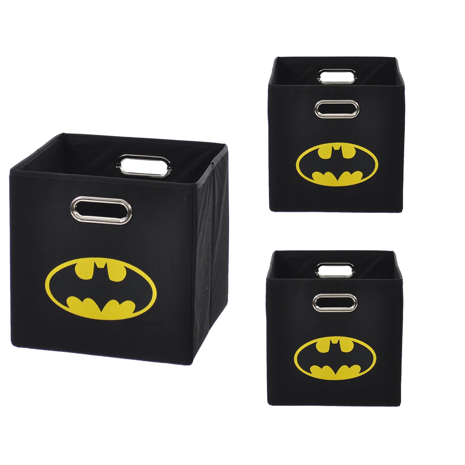 Amazon.com: Batman Logo Organization Bundle Storage Bins, Black: Baby