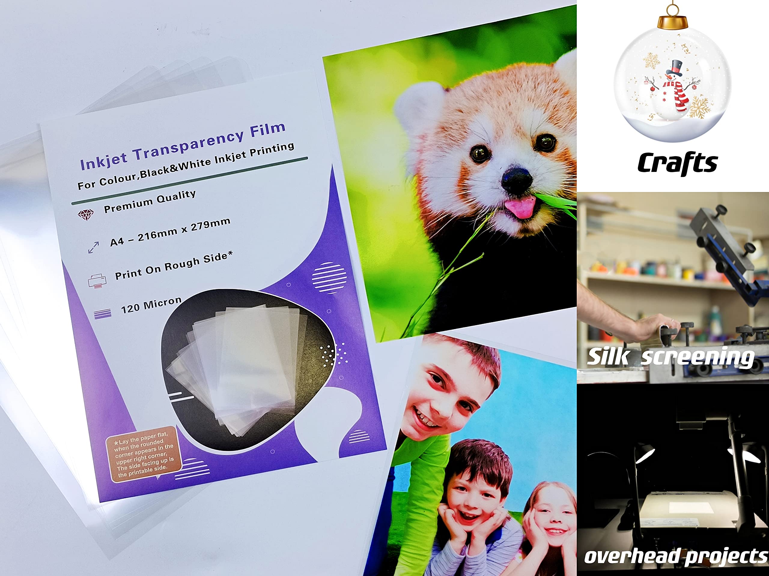 Mua 30 Sheets 8.5 x 11 Inches Clear Transparency Film For Inkjet ...