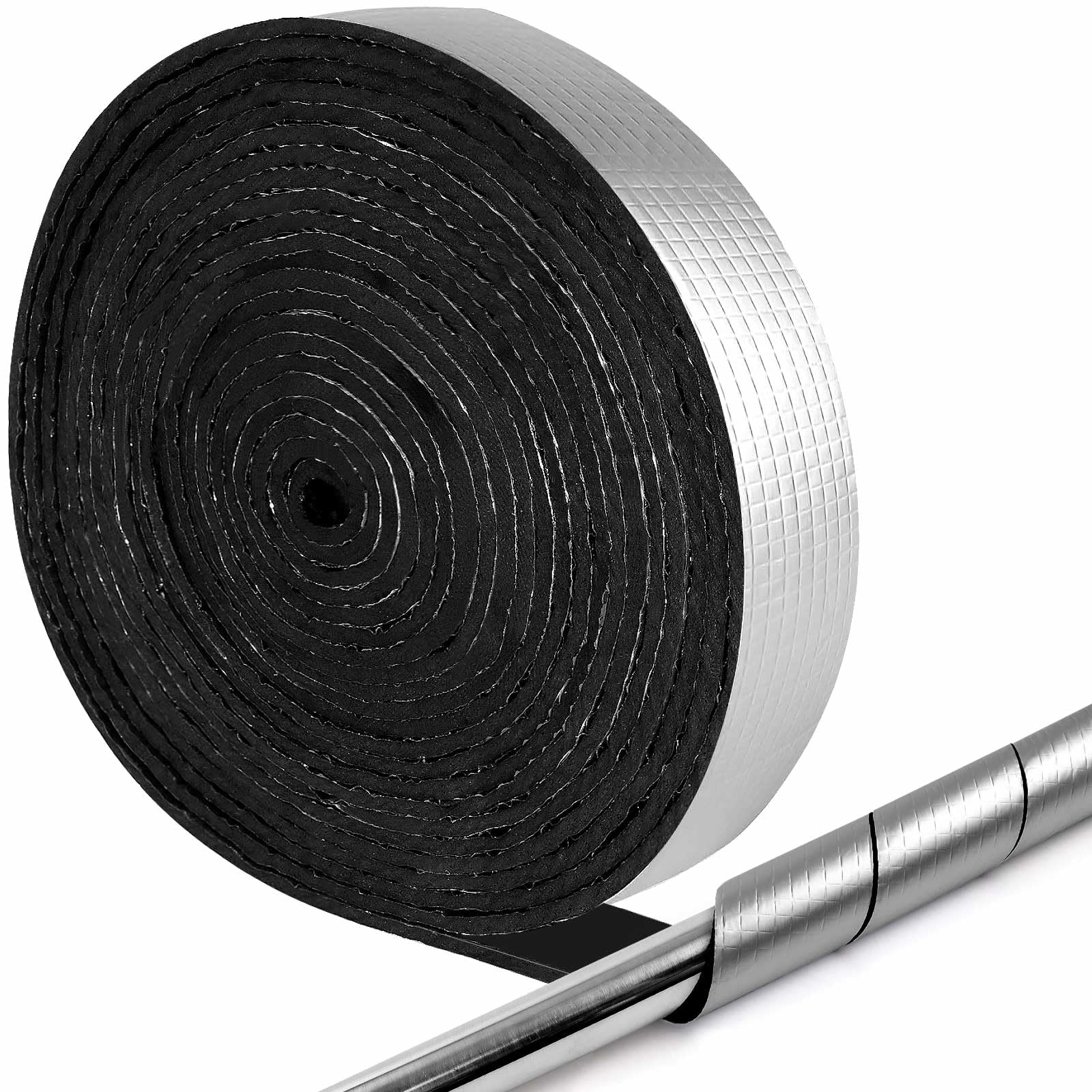 Insulation Tape Roll 2" Wide X 32.8 Ft Foam and Foil Pipe Wrap ...
