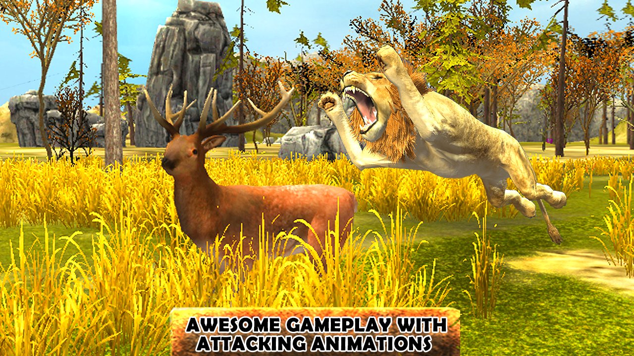 Amazon.com: Jungle Lion Simulator Safari Game 3D: Hero Hunter hard Time ...