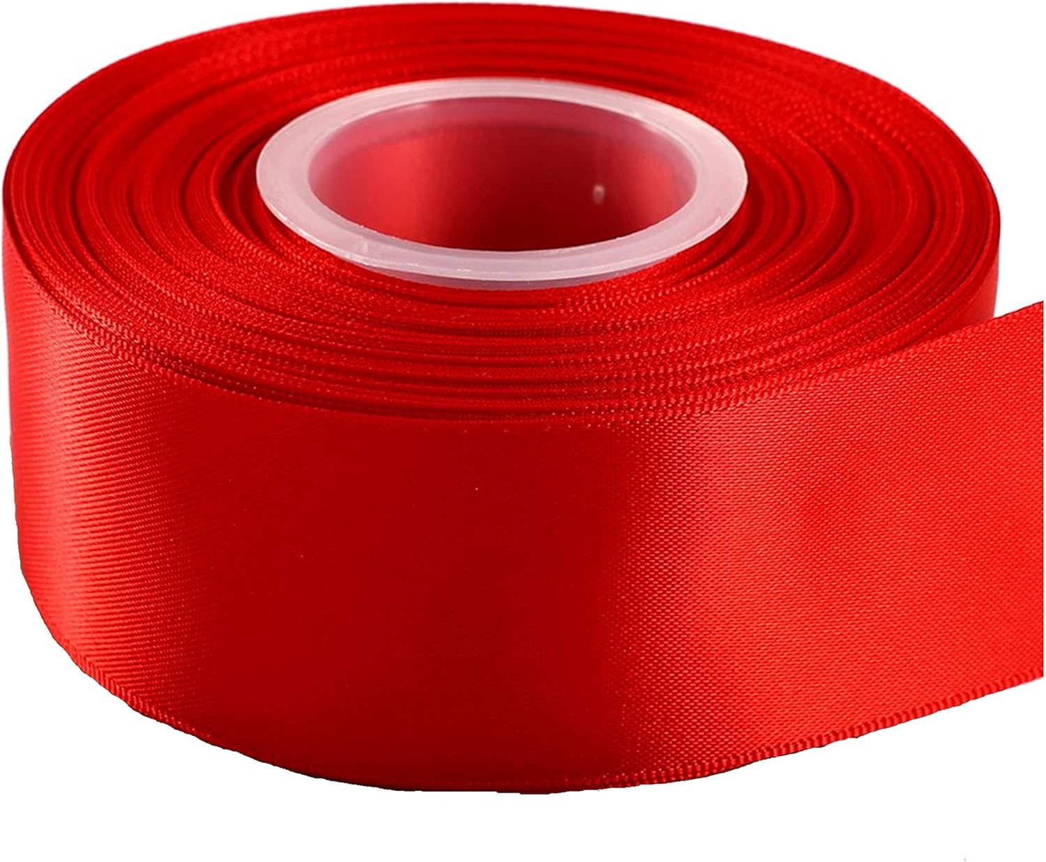 GCS Red Satin Ribbon - 50mm Wide - Full 25 Yards Rolls; Double Sided ...