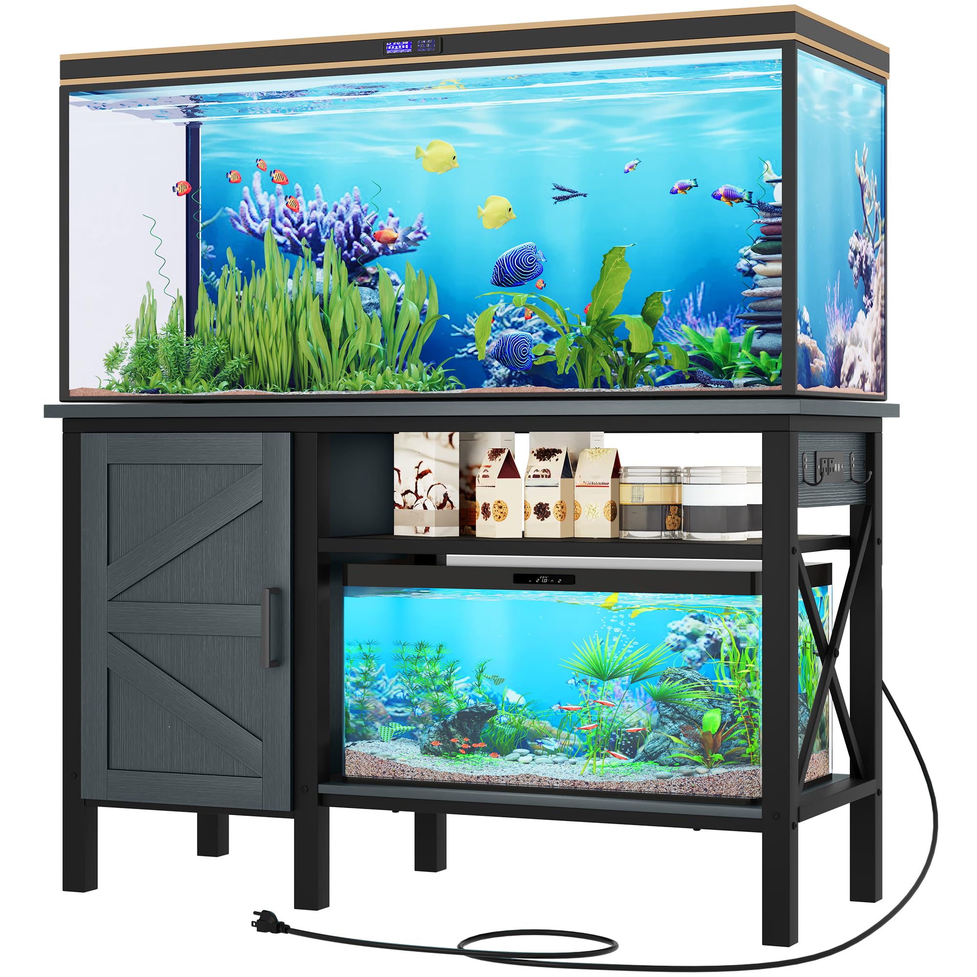 YITAHOME 55-75 Gallon aquarium stand with Power Outlets, Heavy Duty ...