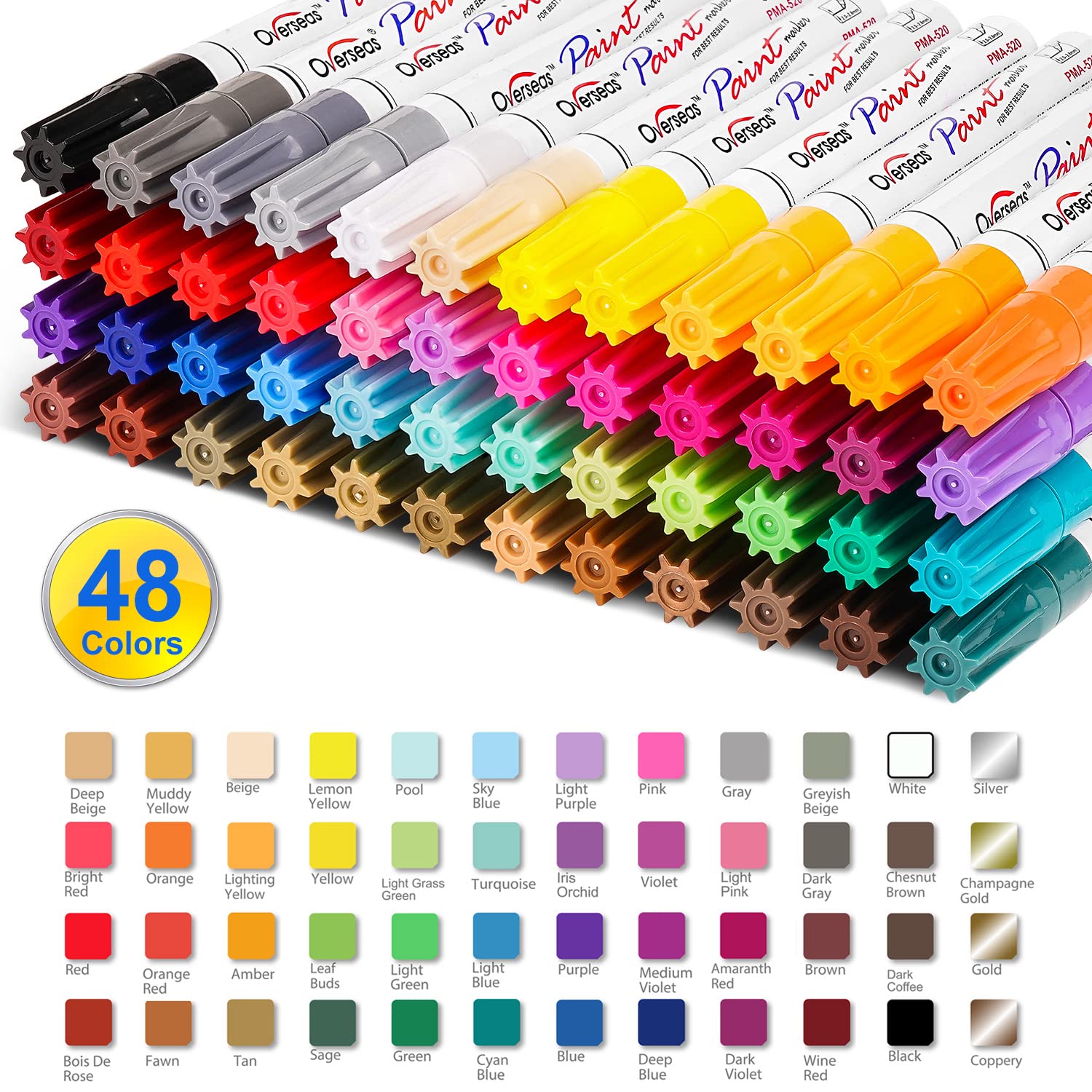 Mua Paint Marker Pens - 48 Colors Permanent Oil Based Paint Markers ...