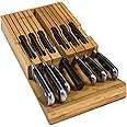 Amazon.com: In-Drawer Bamboo Knife Block Holds 12 Knives (Not Included ...