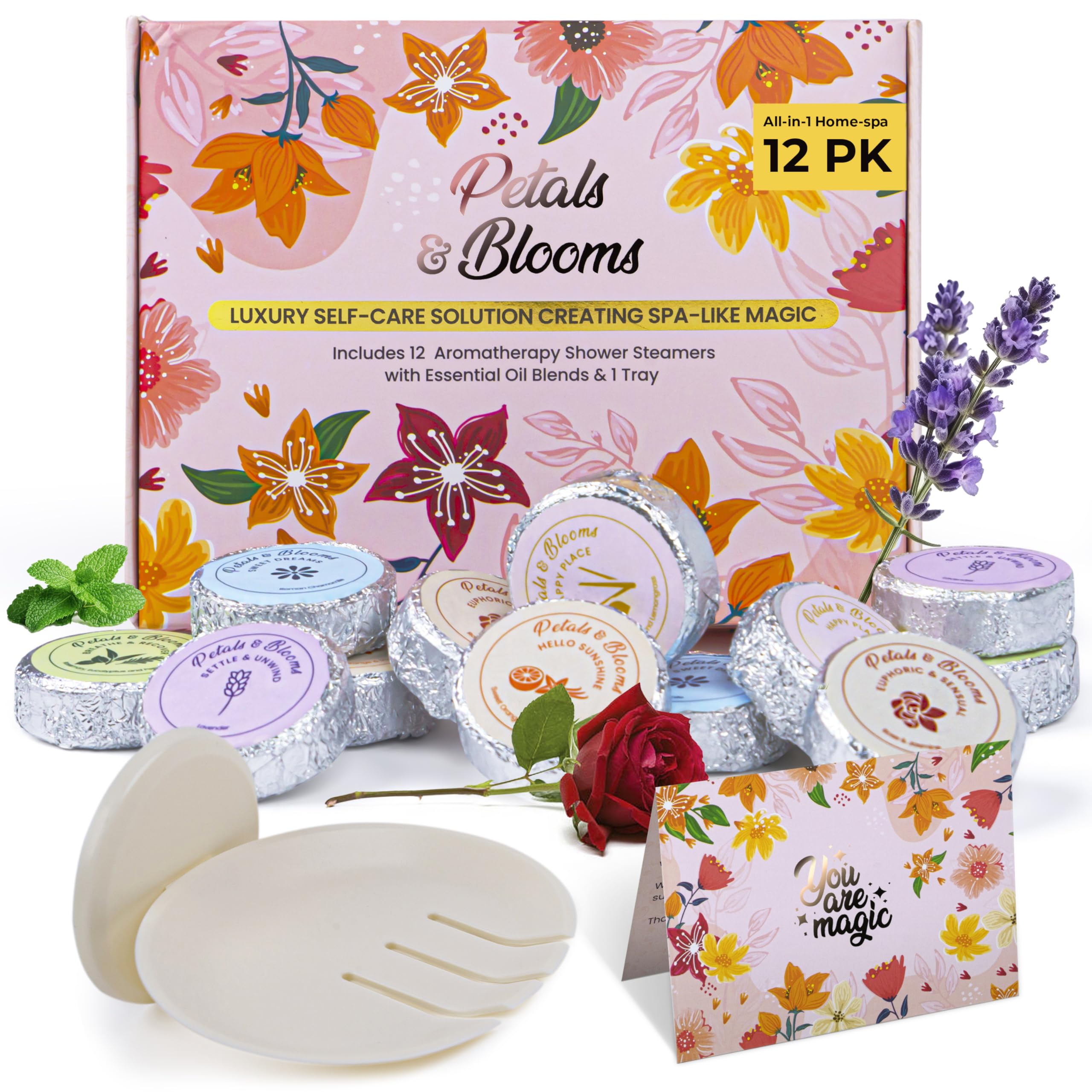 Shower Steamers Aromatherapy - 12 Pack Shower Bombs with Shower Steamer ...