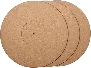 Amazon.com: 3 Pieces Cork Turntable Mats in 12 Inch x 3 mm Recessed ...