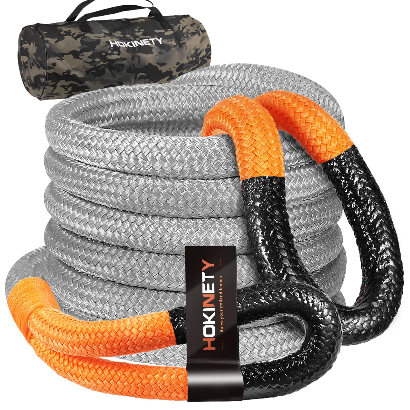 Kinetic Recovery Tow Rope 1-1/8" x30ft Offroad Snatch Strap 48000lbs ...