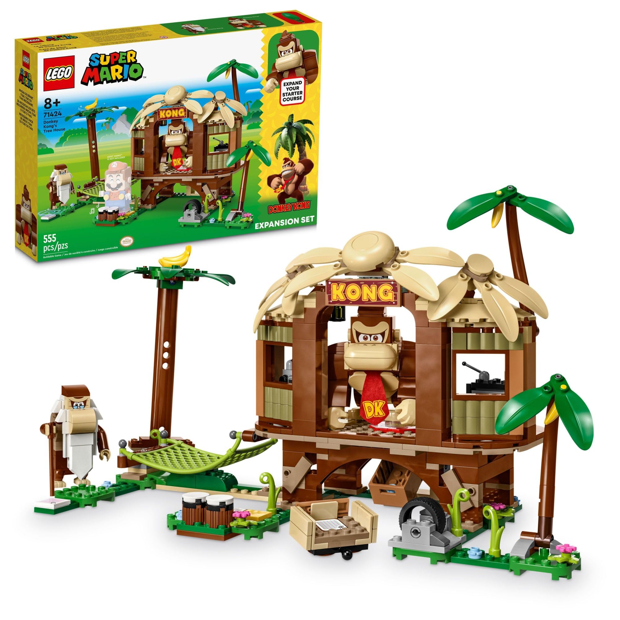 LEGO Super Mario Donkey Kong’s Tree House Expansion Set, Buildable Game ...
