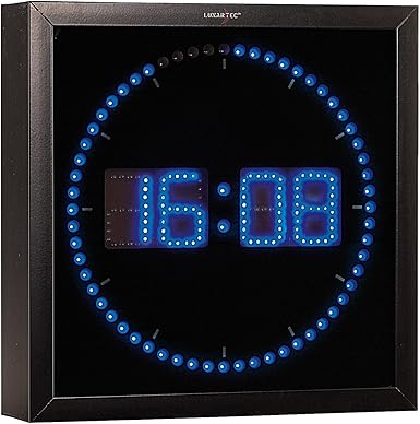 Lunartec LED-Wanduhr mit Sekunden-Lauflicht aus blauen LEDs: Lunartec ...